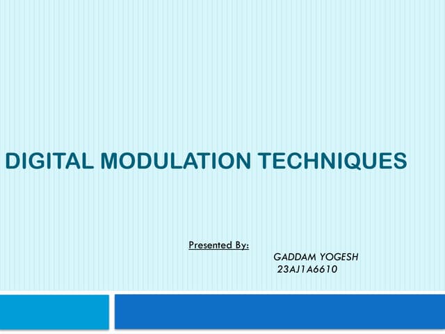 Digital modulation techniques... | PPTX