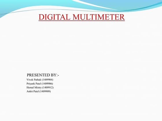 Lab 2 multimeter | DOCX