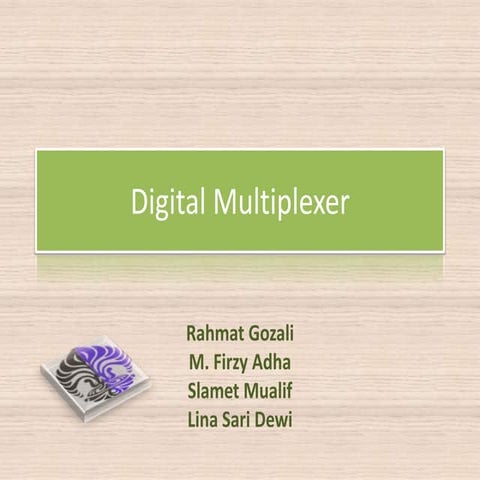 Digital multiplexer | PPTX