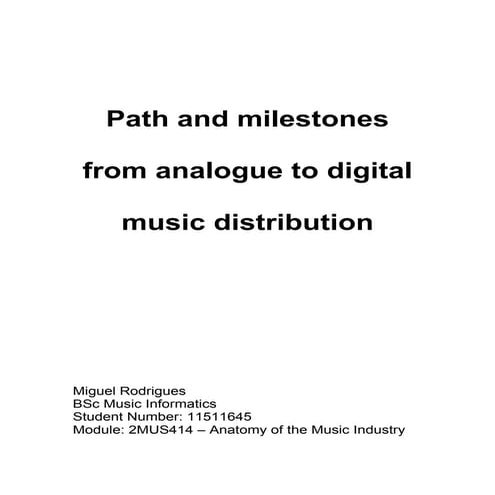 Digital Music Distribution | PDF