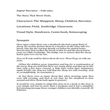 Digital narrative – folk tales | DOCX