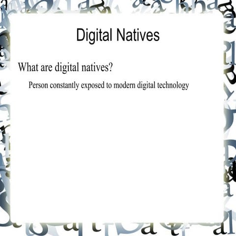 Digital Natives | ODP | Technology & Computing