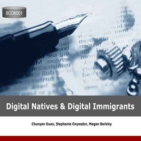 Digital Natives vs. Digital Immigrants | PPTX