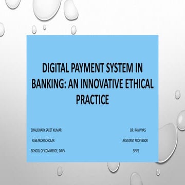 Digital payment method-Research paper | PPTX