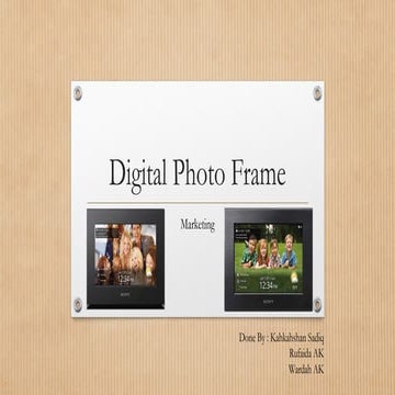 Marketing a new product - Digital Photo Frame | PPT