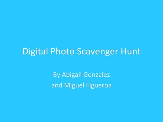 Digital Scavenger Hunt | PPT
