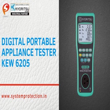 Digital Portable Appliance Tester KEW 6205 | Kyoritsu KEW 6205 | PDF ...