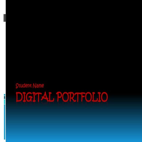 Digital Portfolio Example | PPT
