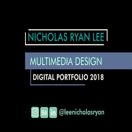 Digital portfolio 2018 - Nicholas Ryan Lee | PDF | Video Production ...