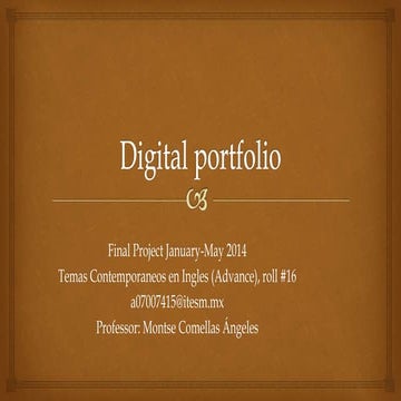 Digital portfolio final project adv 16 | PPTX