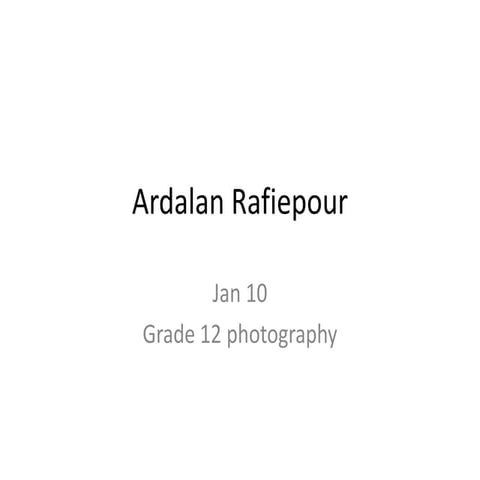 Digital portfolio (photography) | PPTX