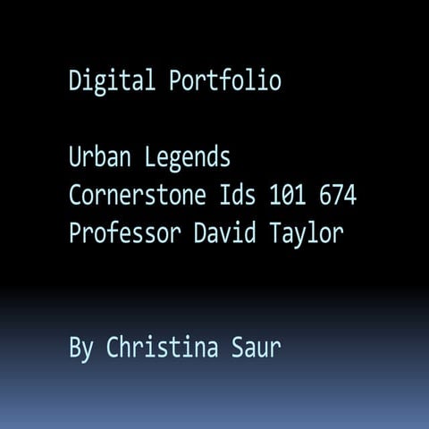 Digital portfolio project cornerstone ids 101 by christina saur | PPT