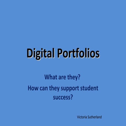 Digital portfolios | PPTX