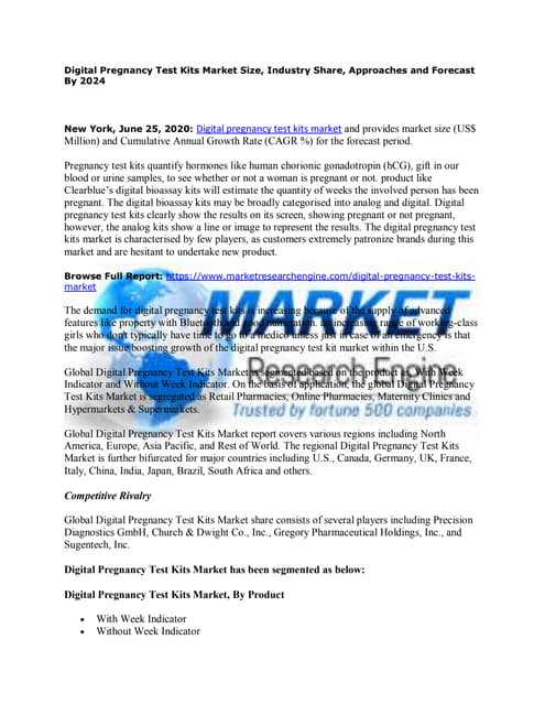 Digital Pregnancy Test Kits Market Pdf