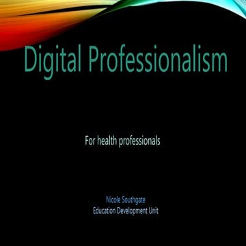 Digital professionalism 2014 | PPTX