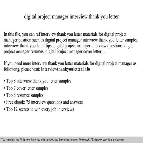Digital project manager | PPT