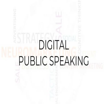 Digital public speaking | PDF