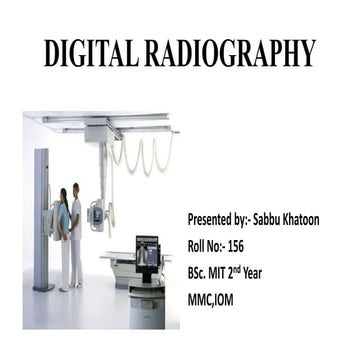 Computed radiography and digital radiography- CR/DR | PPTX