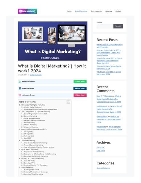 Digital marketing and marketing types | PDF