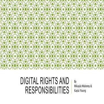 Digital Rights and Responsibilities | PPTX
