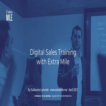 Digital sales Training and Consultancy by Extra mile | PDF