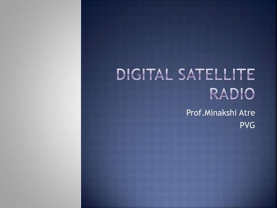 Satellite Radio | PPT