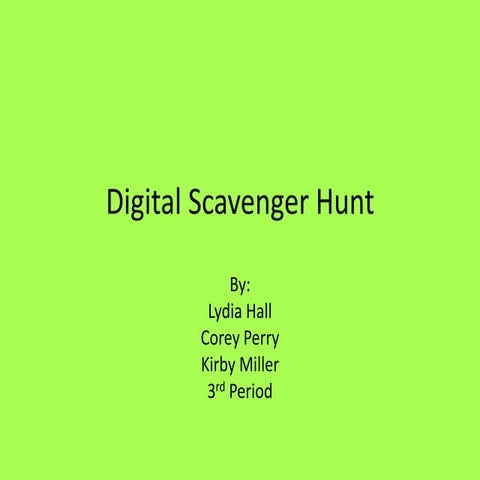 Digital scavenger hunt | PPT