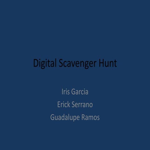 Digital Scavenger Hunt | PPTX