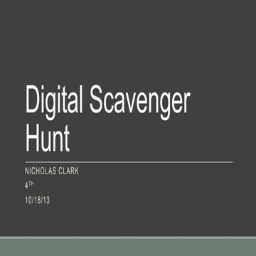 Digital scavenger hunt | PPT