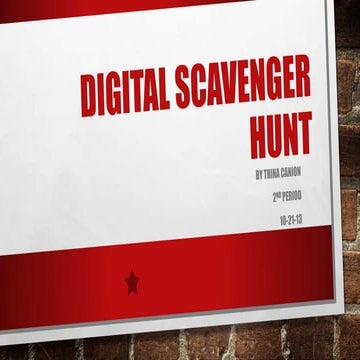Digital scavenger hunt | PPTX