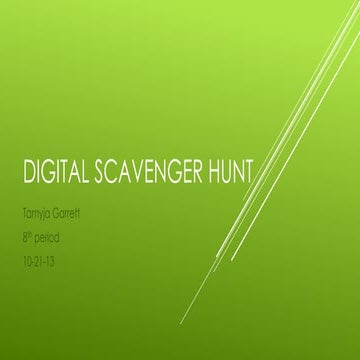 Digital scavenger hunt | PPTX