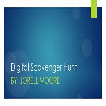 Digital scavenger hunt | PPT