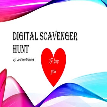 Digital scavenger hunt | PPTX | Books and Literature
