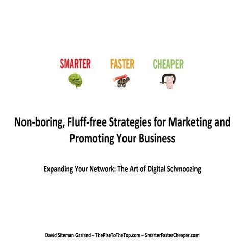 Expanding Your Network: The Art of Digital Schmoozing | PPT ...