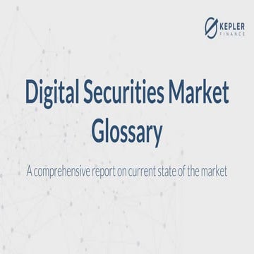 Digital securities market glossary | PPT