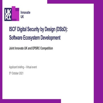 Digital Security by Design Software Ecosystem Competition | PDF