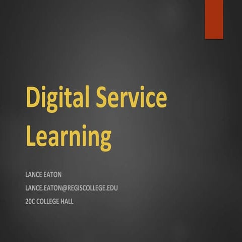 Digital Service Learning in Higher Ed Courses | PPTX | Undergraduate ...
