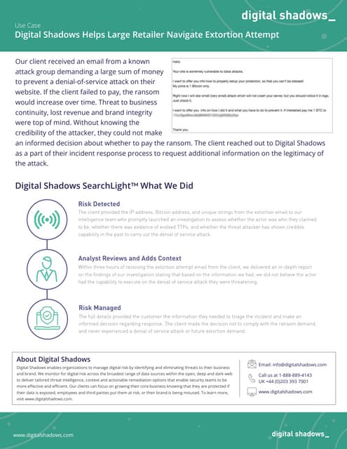 Managed Takedown Service - Digital Shadows | PDF | Web Development | Internet