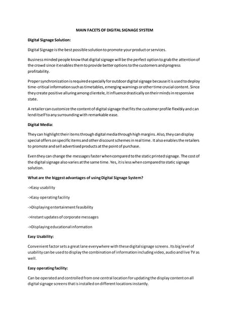 Rogers Solutions - Digital Signage | PDF