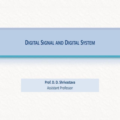 Digital Signal and System | PPT