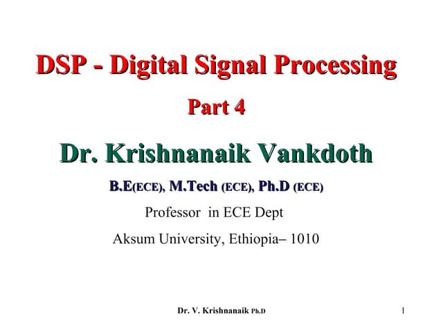 Digital Signal Processor Architecture 3760