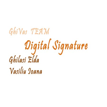 Semnatura digitala a unui document | PPTX