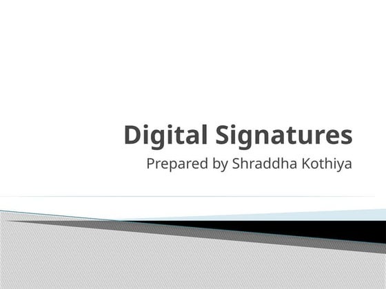 Digital Signature Standard | PPT