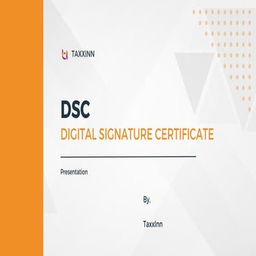 Digital Signature Certificate DSC | PDF