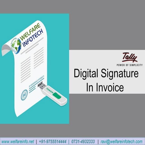 Digital Signature in Invoice | Tally Digital Signature | PPT