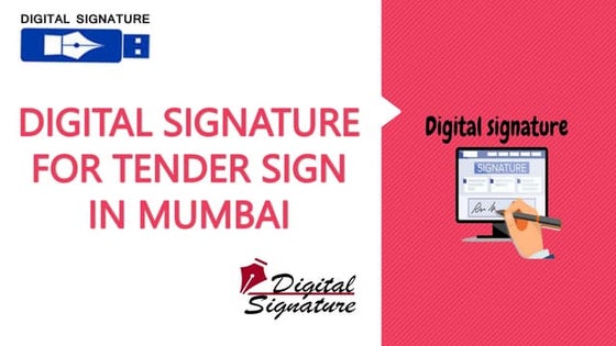 Digital Signature for E-tender in India | PPTX