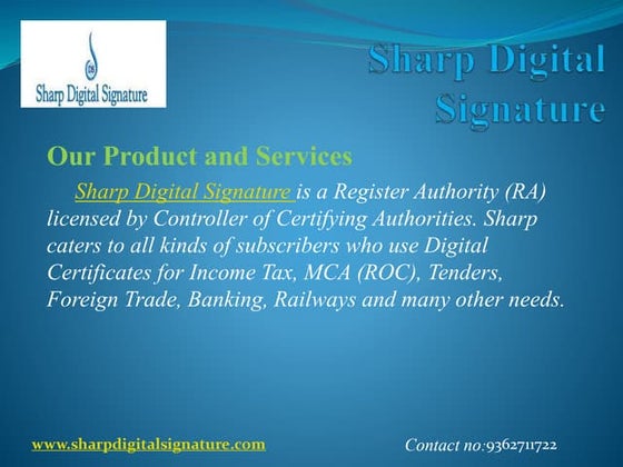 Digital Signature for E-tender in India | PPTX