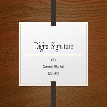 Digital signature ppt | PPTX