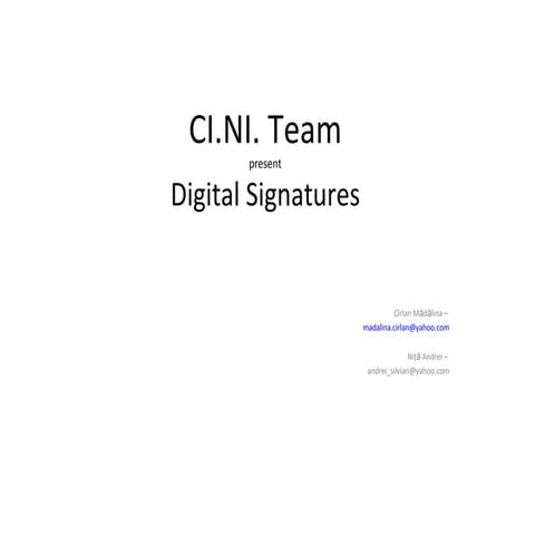 Digital signatures | PPT