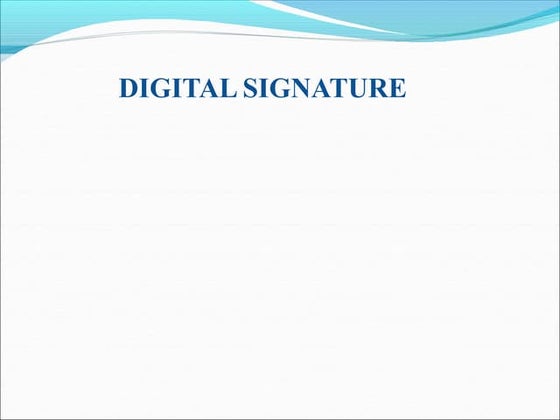 Digital Signature | PPT